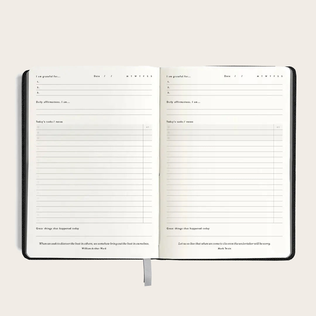 Daily Goal Setter Planner - Tan - Gratitude Productivity – Oba Home